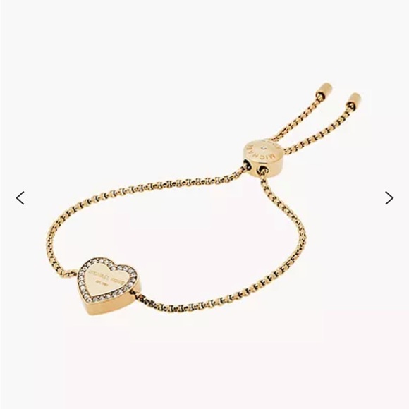Michael Kors | Jewelry | Michael Kors Adjustable Heart Bracelet | Poshmark